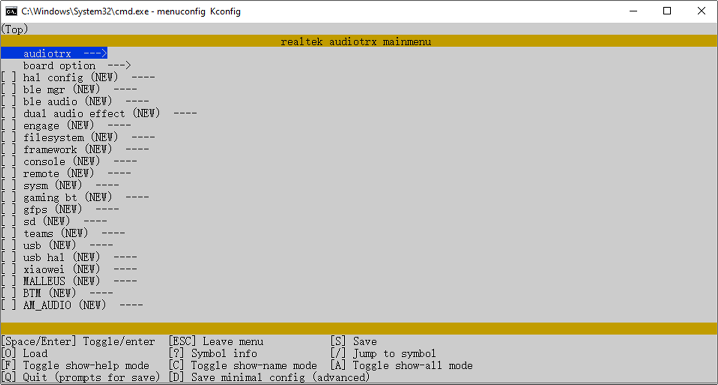 Kconfig — BT Audio SDK v0.0.0.1 documentation