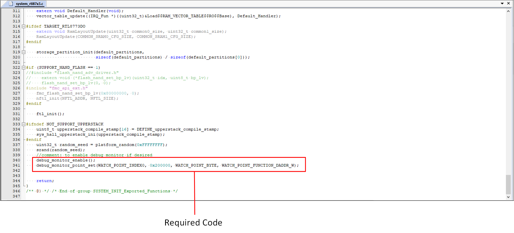 Debug Monitor Usage Notes — watch v3.10.5 documentation